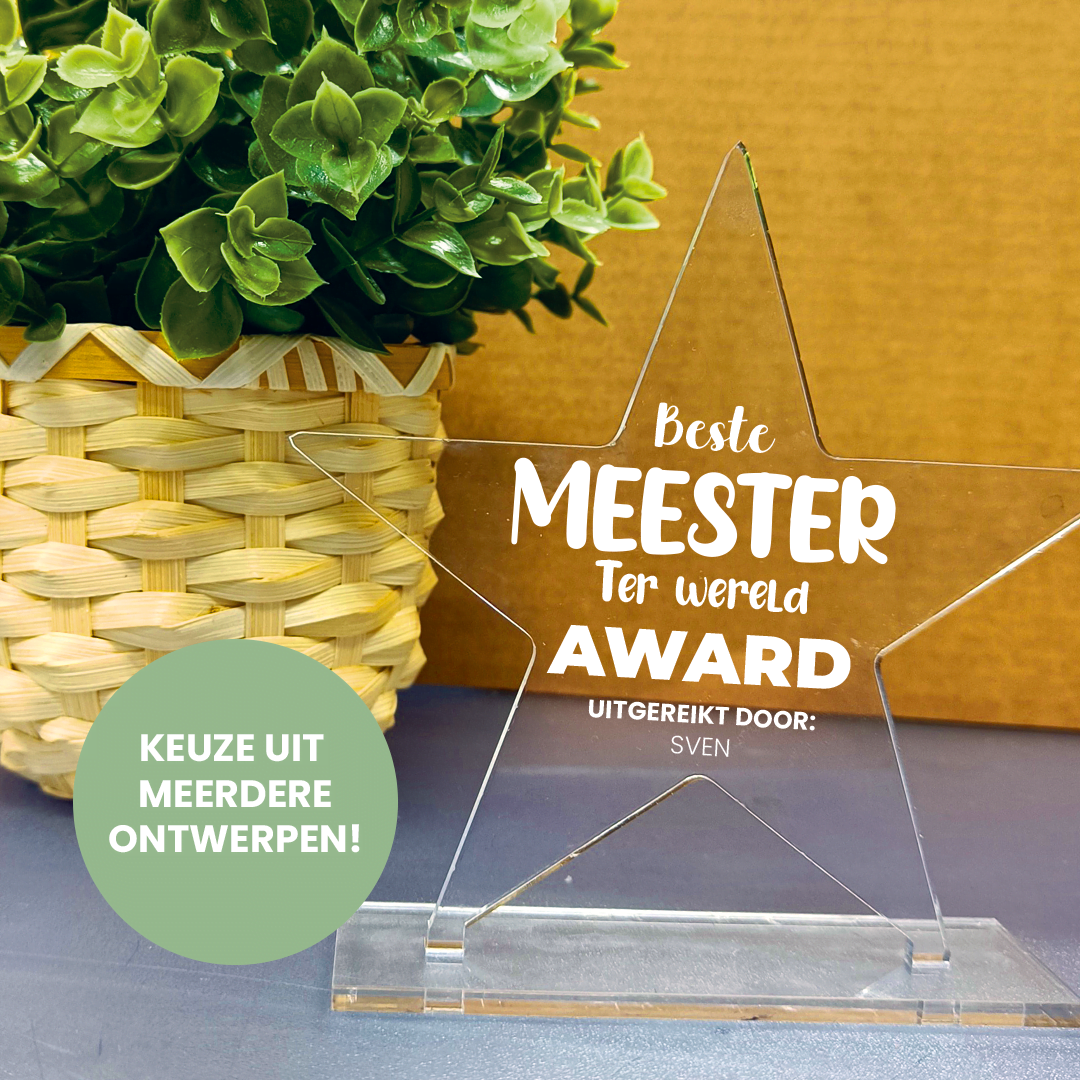 Beste Juf / Meester / Papa / Mama Award Cadeau! – Namengigant.nl